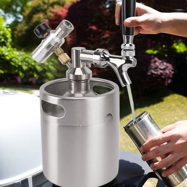 Mini Keg Growler Set, Beer Keg Growler Evenly Dispensing for Kitchen ...