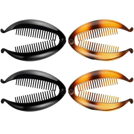 2/4Pcs Bananas Clips Fish-shaped Clips Claws Hair Combs Retro Hair ...