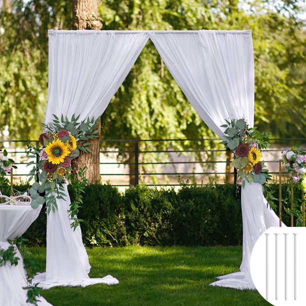 Garfans Square Wedding Arch with 4 Nails 6.56FT Metal Wedding Arches ...