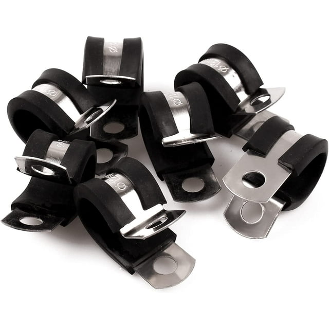 Cable Clamps 1/2 Inch - Rubber Cushioned Stainless Steel Cable Clamp ...
