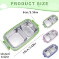 CSSJKYJ 1 Pack Stainless Box With Leak Proof Lid 2 Compartment Grab and ...