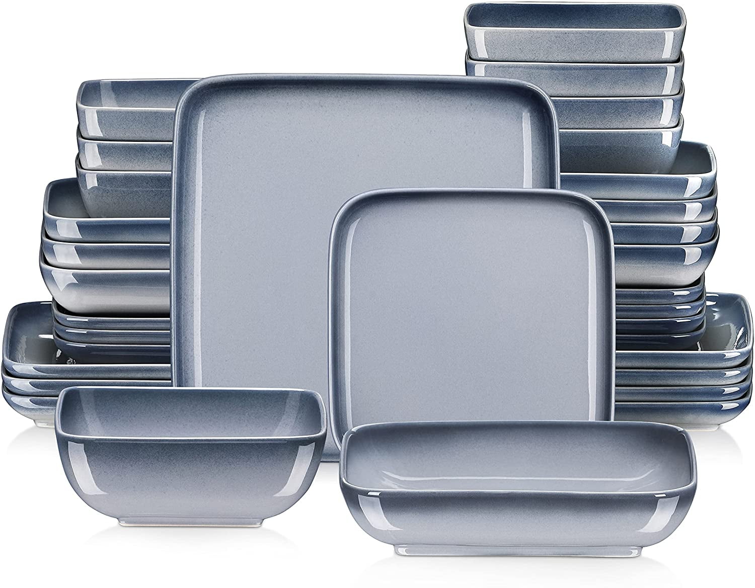 LOVECASA, Series Sweet, 32-Piece Stoneware Dinnerware Sets, Gradient ...