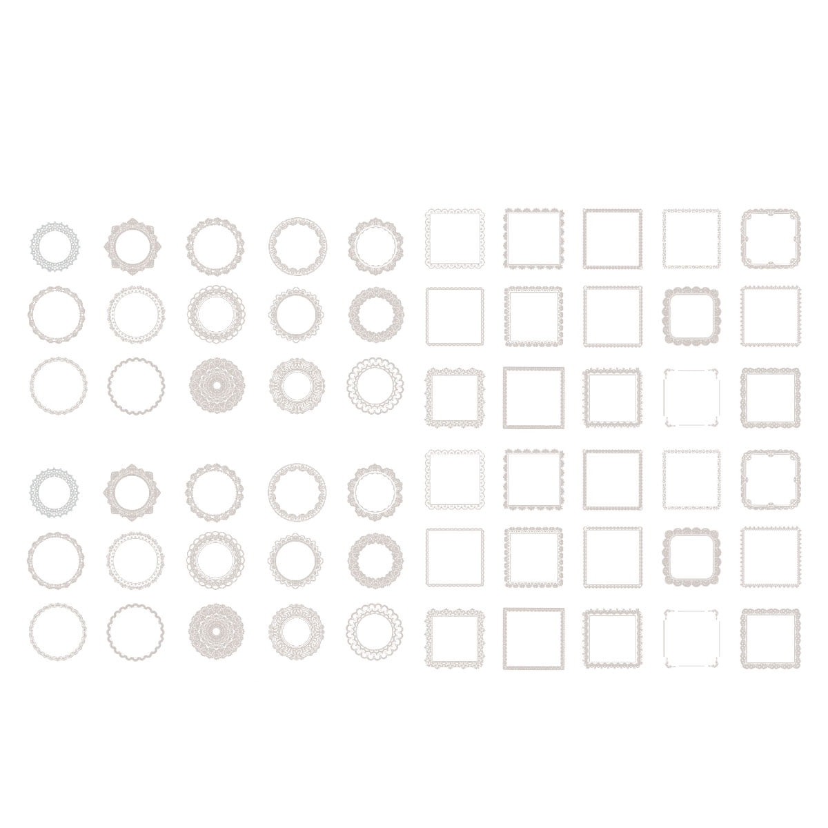 4 packs transparent lace sticker Wrap Lace pattern scrapbook decoration ...