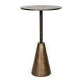 Nyla Round Bronze Pedestal End Table - Walmart.com