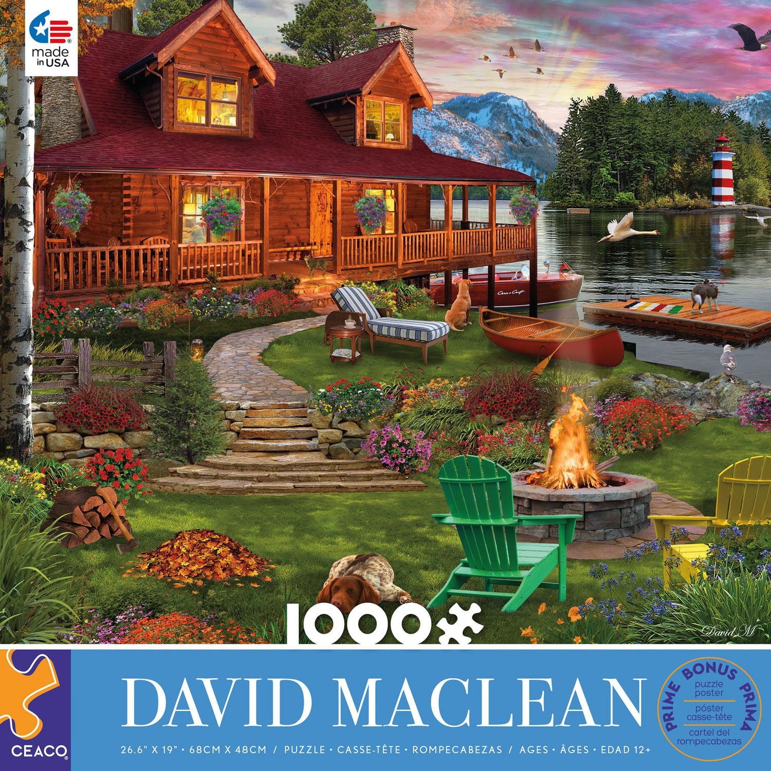 Click here for Ceaco 1000pc Puzzle Cottage Retreat By David Macle... prices