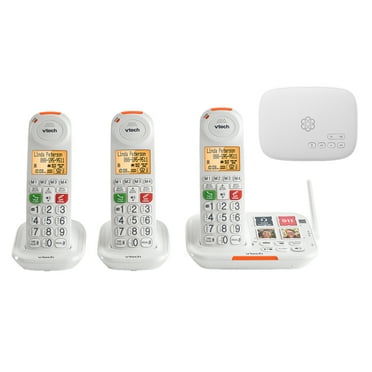 Vtech 5-Handset Cordless Phone with Caller ID, Answering Machine, and ...