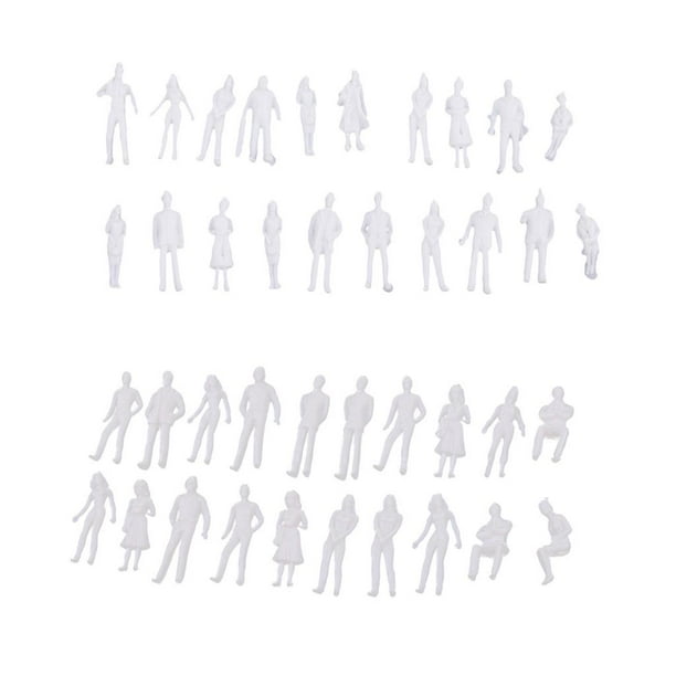 TISHITA 1/50 1/100 Scale Model White Figures/People for Train Layout ...