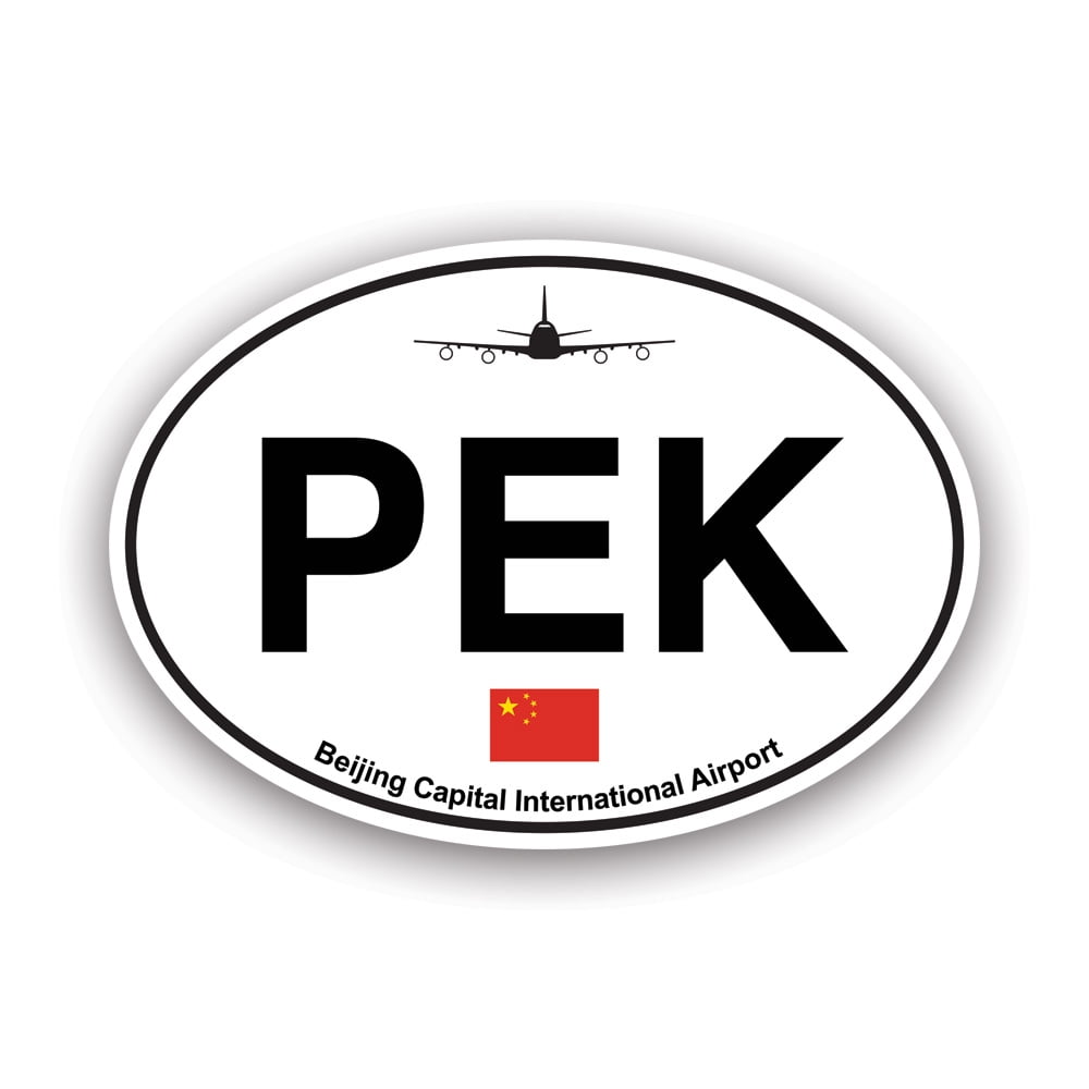 Beijing Capital Airport Euro Oval Sticker Decal - Self Adhesive Vinyl ...