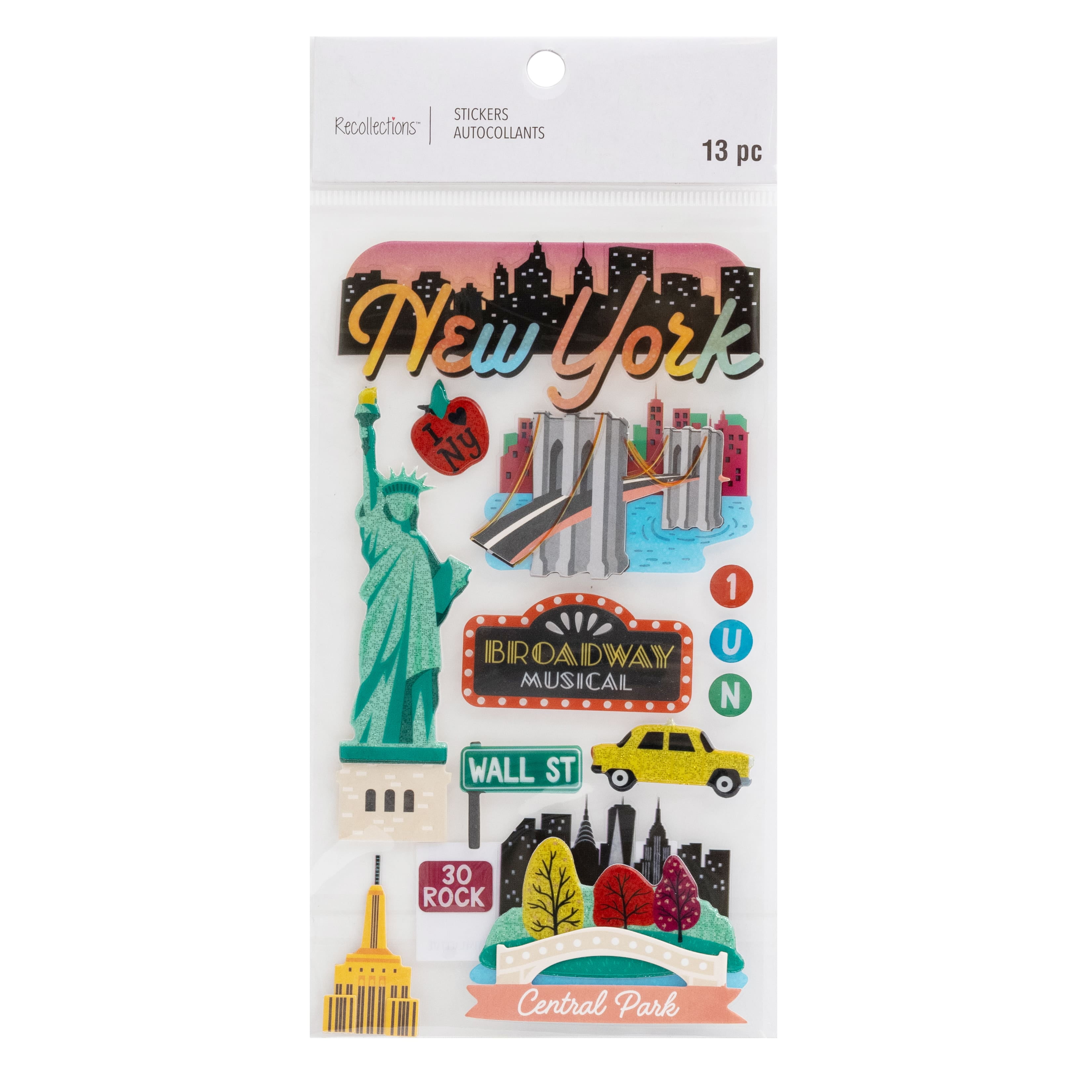 12 Pack: New York City Stickers by Recollections™ - Walmart.com