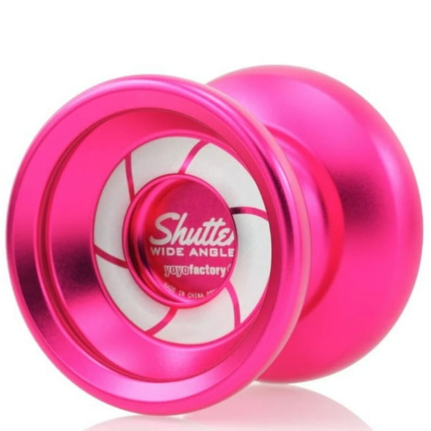 YoYoFactory Wide Angle Shutter Yo-Yo Blasted Aluminum Finish (Pink ...