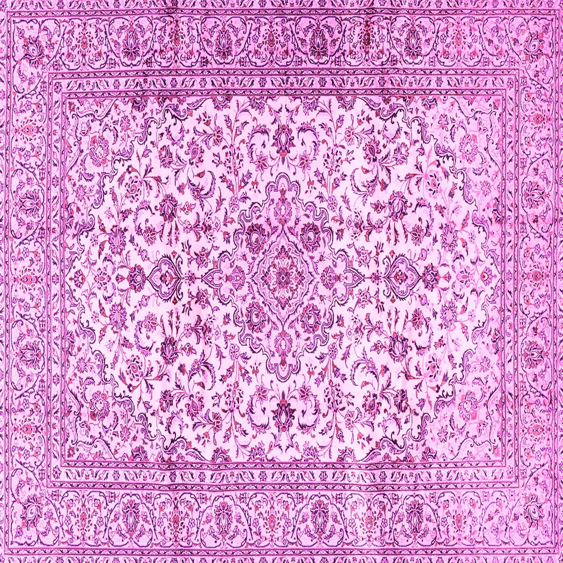 Ahgly Company Indoor Square Persian Pink Traditional Area Rugs, 4 ...