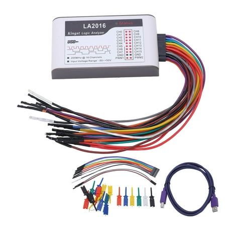 Logic Analyzer, Adjustable Threshold -50V To +50V 16 Channel Logic ...