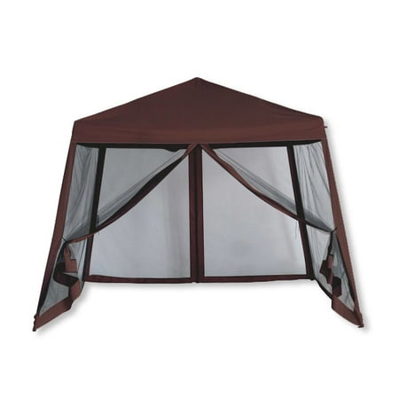 Backyard Expressions Luxury Pop-Up Gazebo with Bug Screen Sides ...