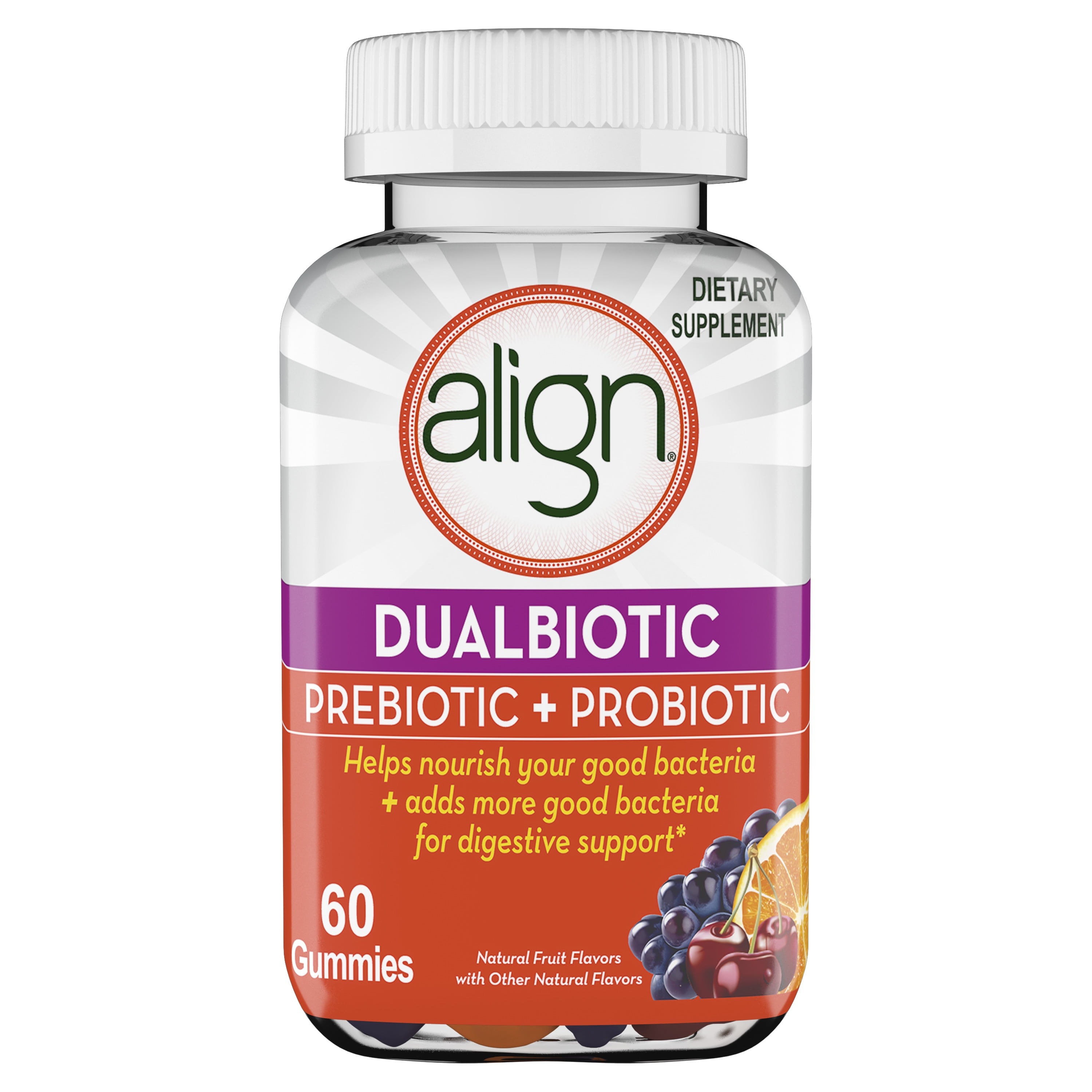 Align Prebiotic + Probiotic Supplement Gummies – Natural Fruit Flavors ... Align Prebiotic + Probiotic Supplement Gummies – Natural Fruit Flavors ...
