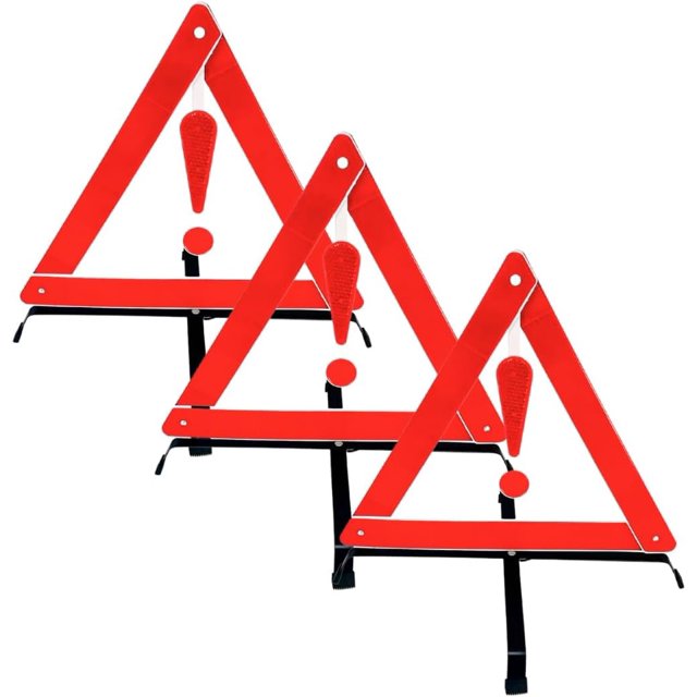 BRITEGUARD 3 Piece Reflective Road Safety Triangle with Warning ...