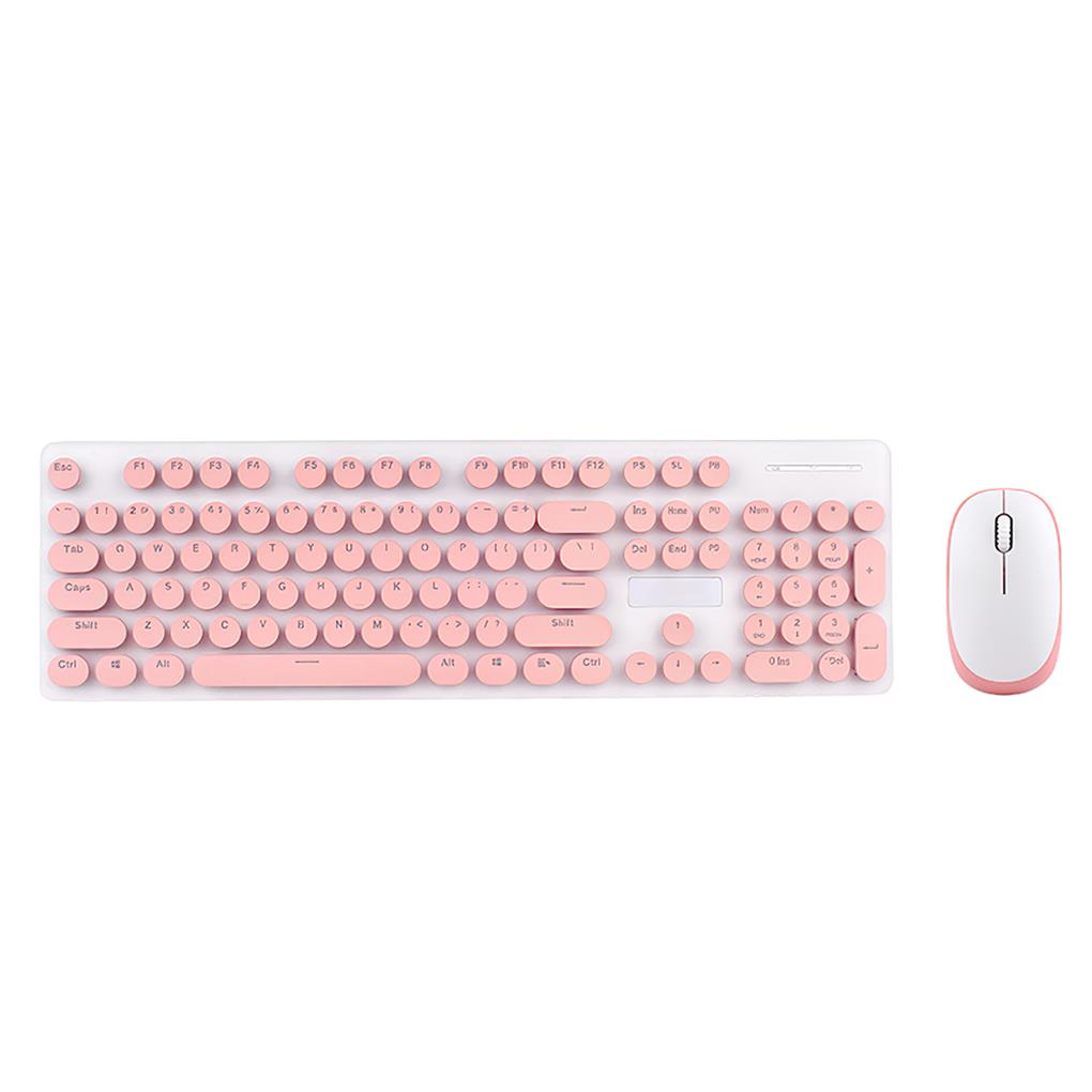 Methold N520 Wireless Keyboard & Mouse Set, Cute Lovely 104 Keys N520 ...