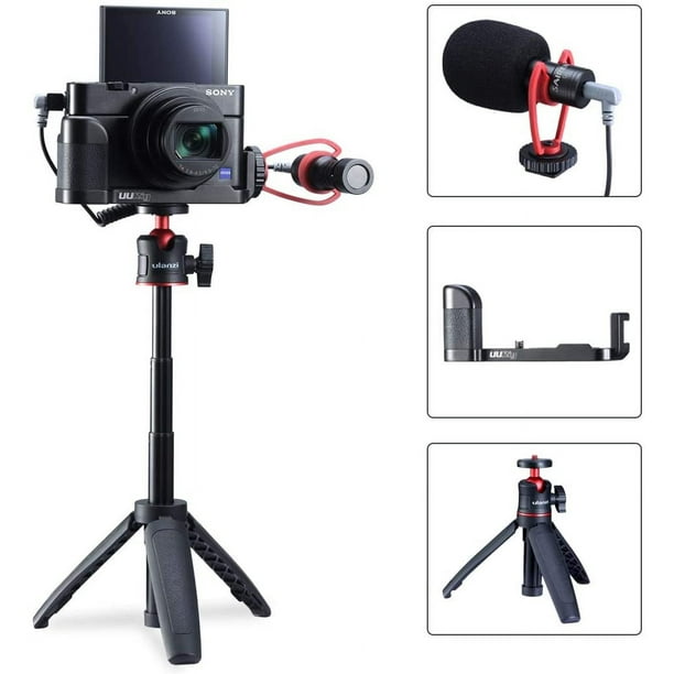 RX100 VII Microphone Mount Vlog Bracket Handle Grip w Cold Shoe Mount ...