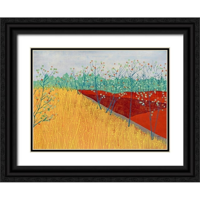 Hafod, Danielle 24x19 Black Ornate Wood Framed with Double Matting ...