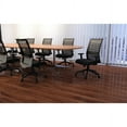Lorell Horizontal Mesh Back Task Chair - Fabric Seat - Black - Armrest ...