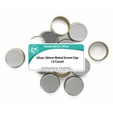 Silver 28mm Metal Screw Caps, 12ct - Walmart.com