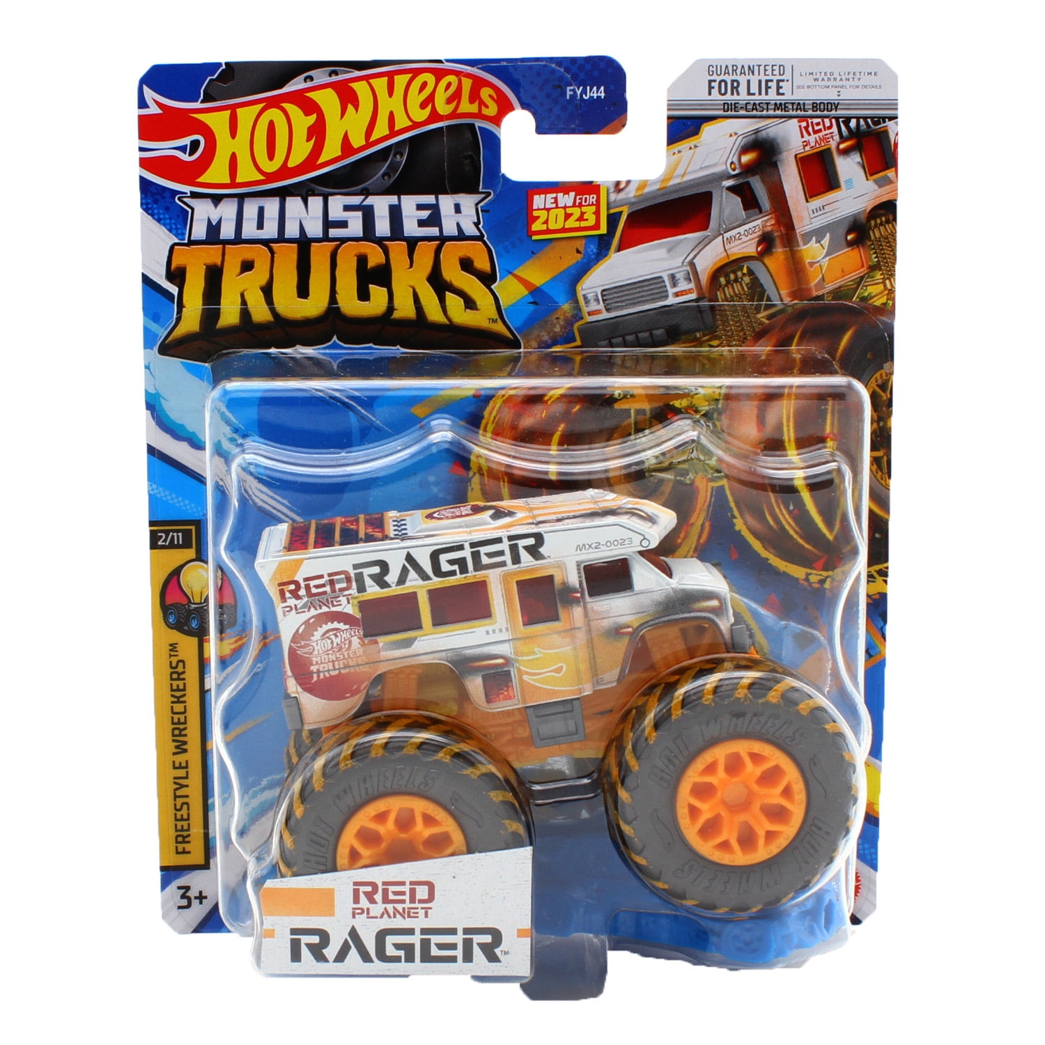 Hot Wheels Monster Trucks 1:64 Scale Red Planet Rager, Includes Connect ...