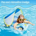Qoosea Toddler Pool Float with Canopy, UPF Protection, Baby Child Seat ...