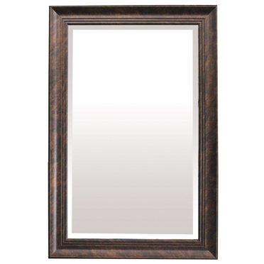 Linon Canvas Wrapped Aluminum Frame Wall Mirror, Beige, Multiple Sizes ...
