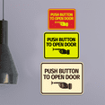 Signs ByLITA Classic Framed Push button to open door (finger pointing ...