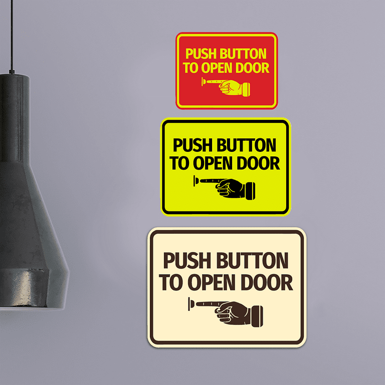 Push Button To Open Sign Amazon.com : YIKIADA Push Button To Open Door