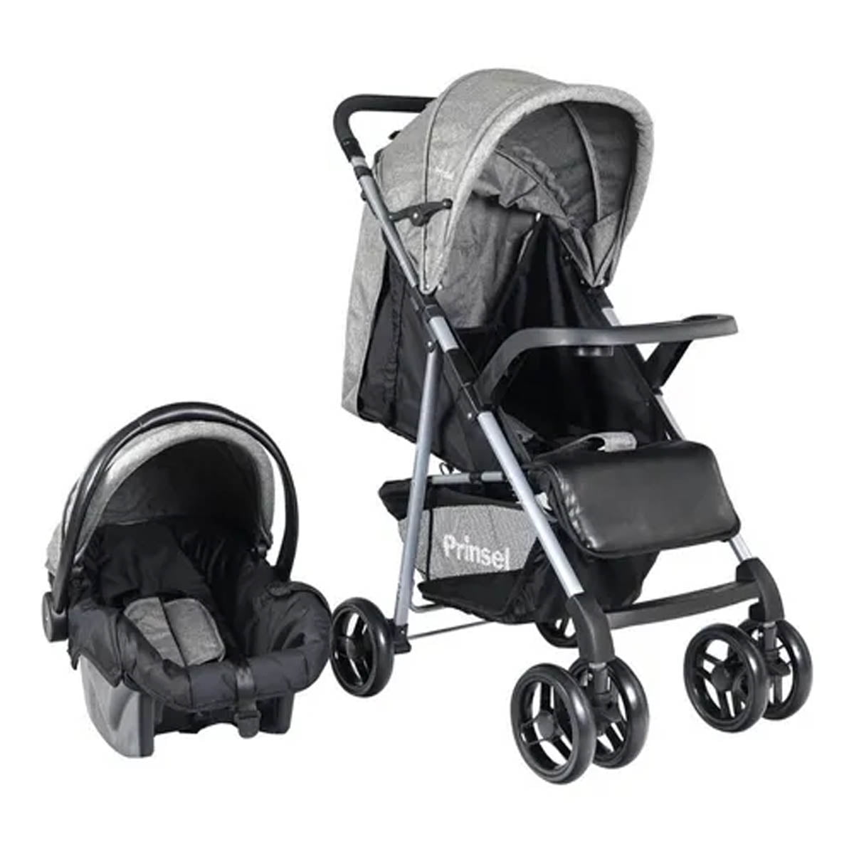 Carriola con Portabebe Prinsel Portofino LX Negro | Bodega Aurrera en línea