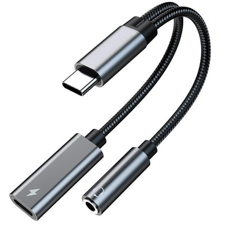 Anker USB C to 3.5mm Audio Adapter, Male to Female Nylon Cable with DAC ...