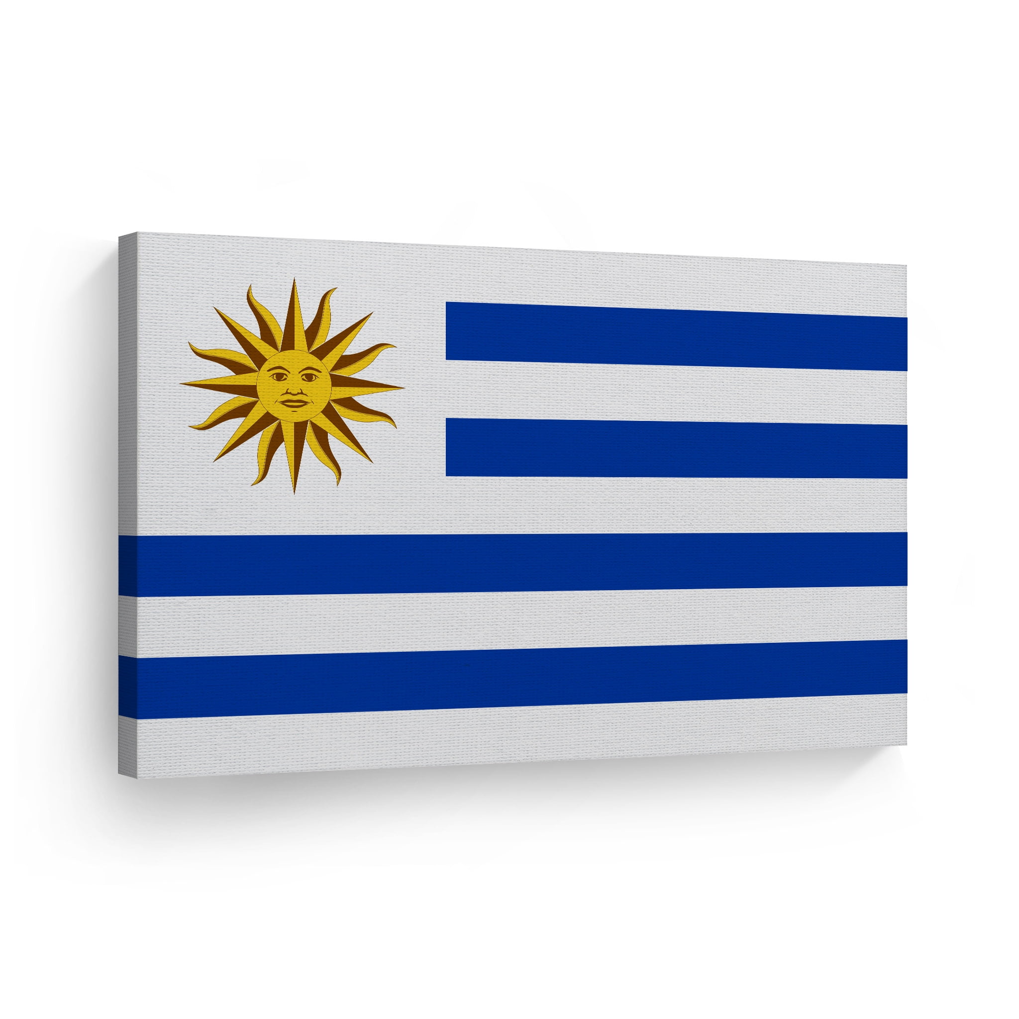 Smile Art Design Uruguay Flag Canvas Wall Art Print Country Flags ...