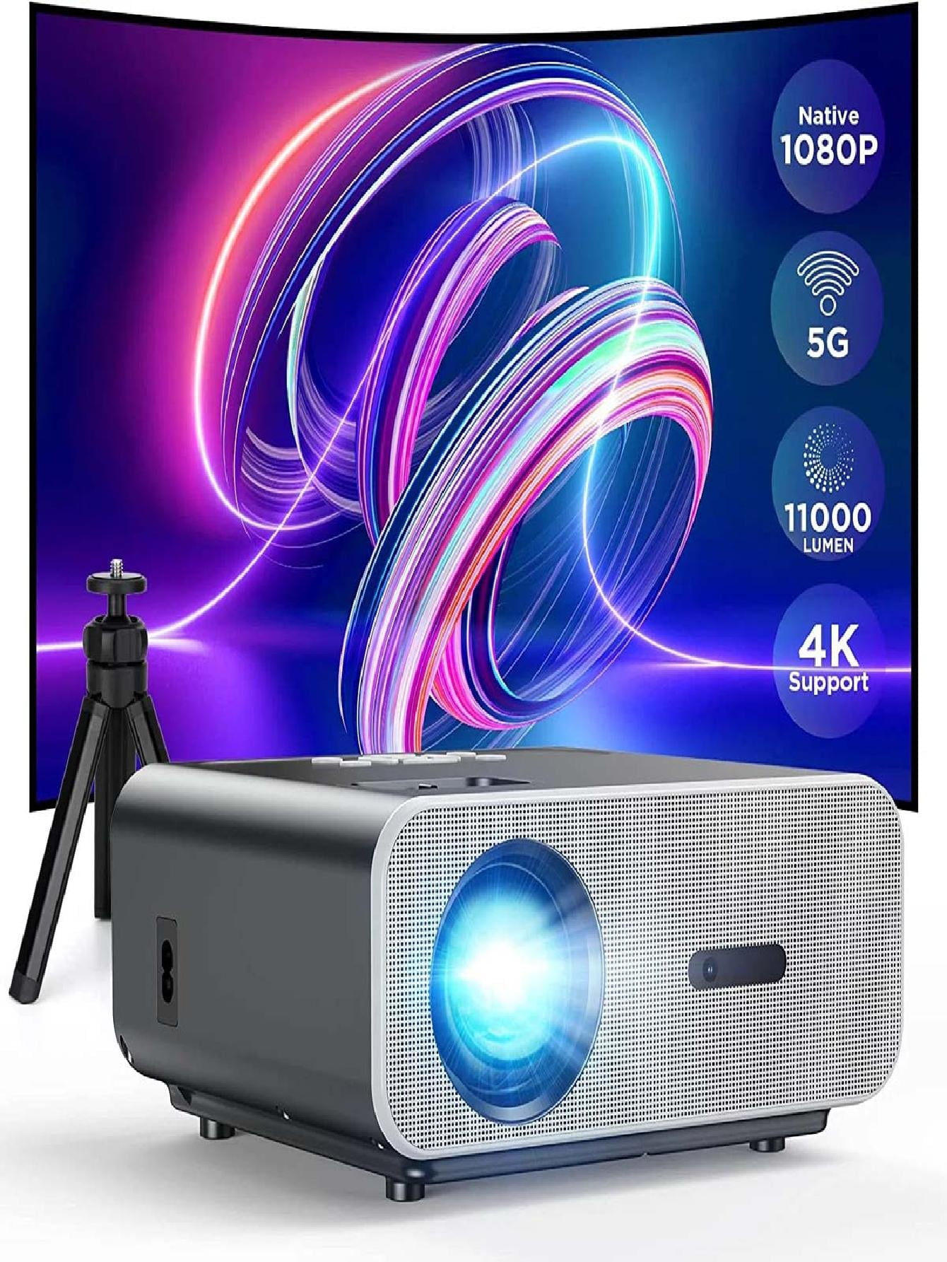Projector with 5G WiFi and Bluetooth, VACASSO Native 1080P Portable ...