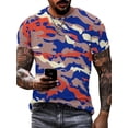 Camouflage Trend Men's 3D Printed Short Sleeve T-Shirt Polyester Fiber ...