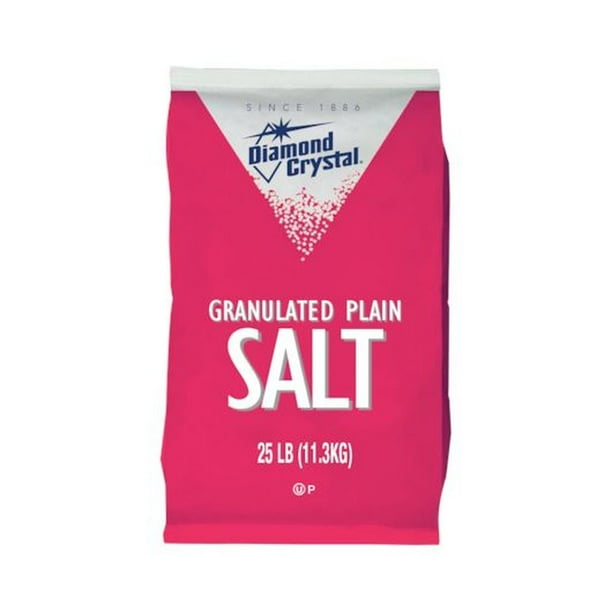 Diamond Crystal Plain Granulated Salt, 25 Pound -- 1 Each. - Walmart.com