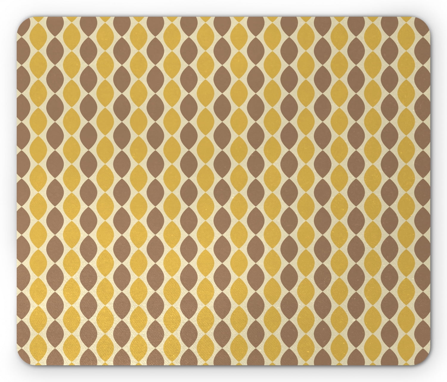 Vintage Mouse Pad, Vertically Aligned Oval Shapes with Pointy Ends in ...