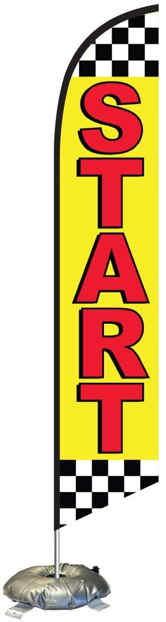 Start Feather Flag Kit with Cross-Base and Weight-Donut, Outdoor ...