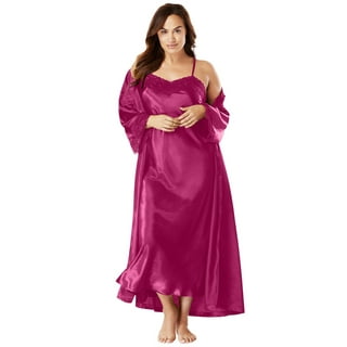 Plus Size Sexy Full Figure Long Gown Peignoir Lingerie Set - Walmart.com