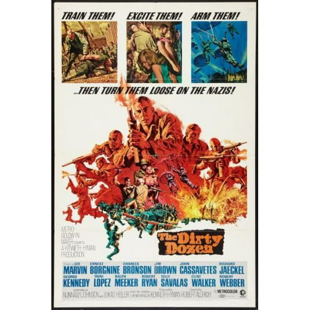 Dirty Dozen The Movie Poster 16in x 24in 16x24 Multi-Color Square ...