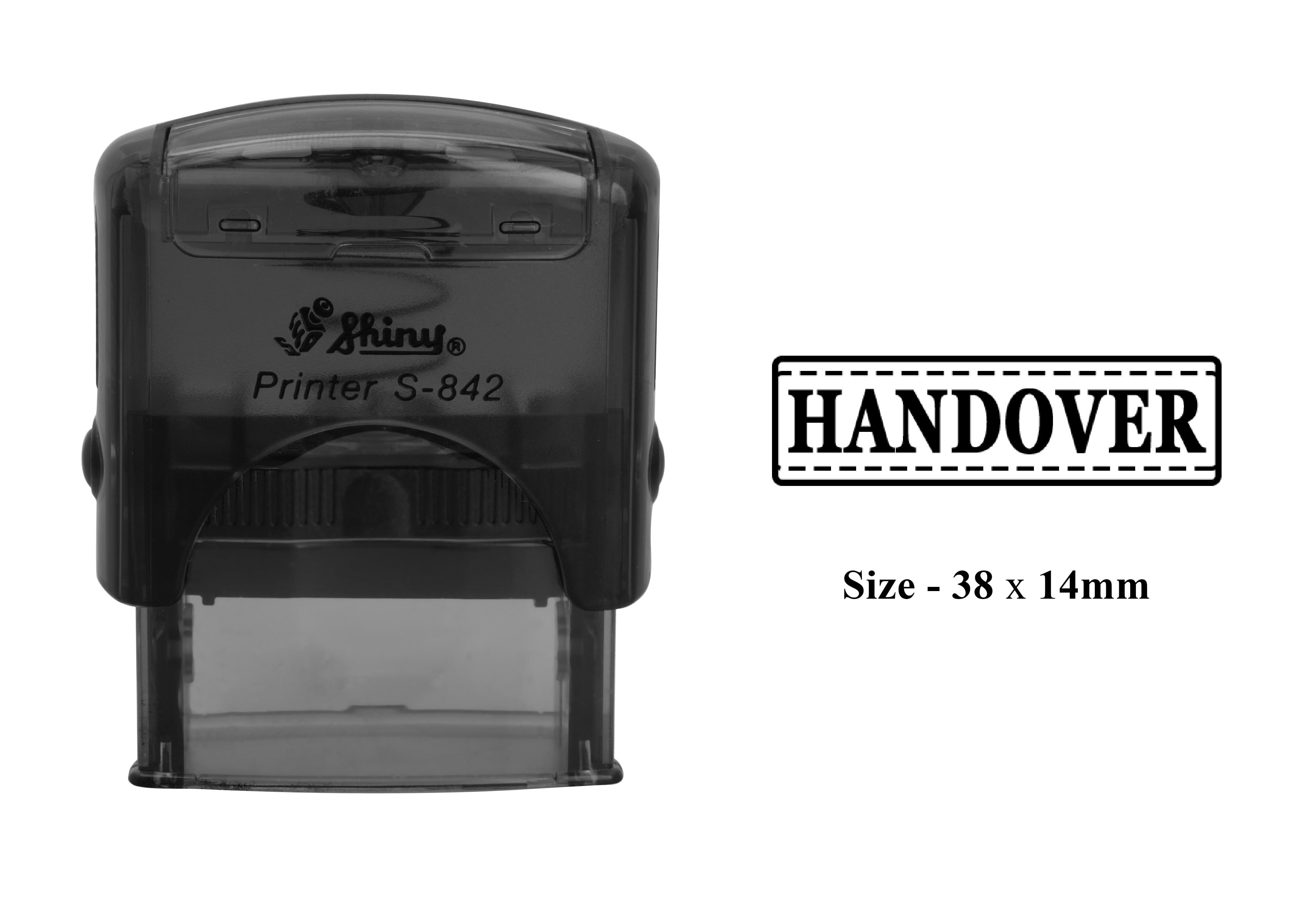 HANDOVER Customized Self Inking Rubber Stamp Shiny S-842 Office ...