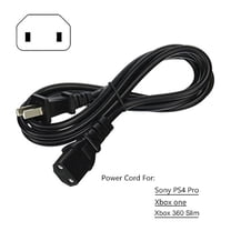 Sony PS4 Pro, Xbox One Compatible 2 Prong AC Power Cord Cable with ...