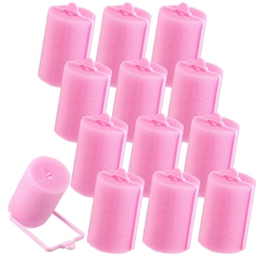 18pc SET of Soft Pink Sponge Hair Rollers | 40mm Large Size Foam ...