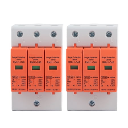 Din Rail Arrester Device, Visible Window AC 420V Surge Protective ...