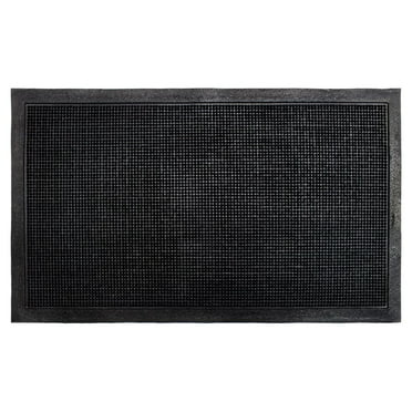 RugSmith Moulded Trellis Half-round Rubber Outdoor Doormat, 18" x 30 ...