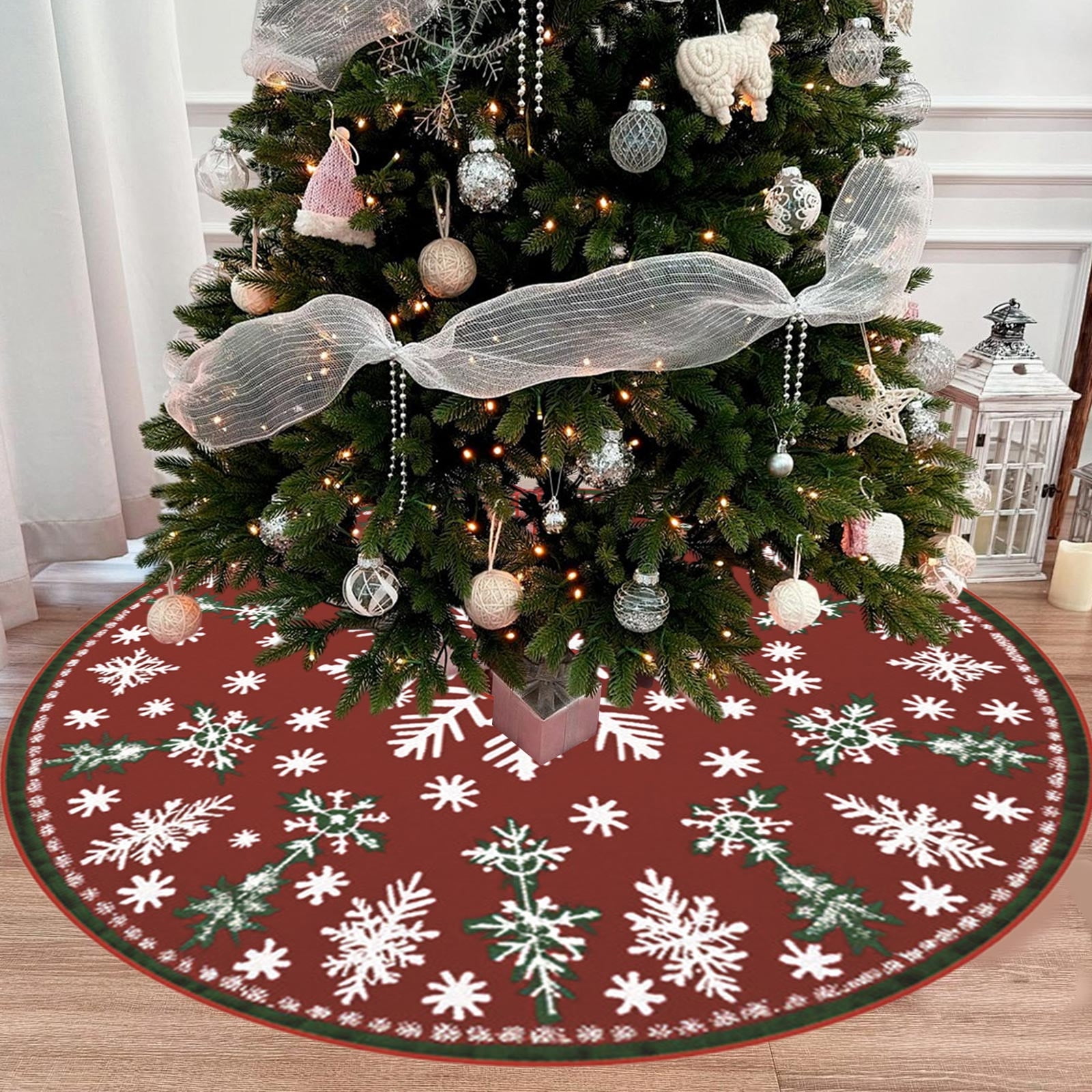 Click here for Amzcrzy Polyester Christmas Tree Skirt Christmas D... prices
