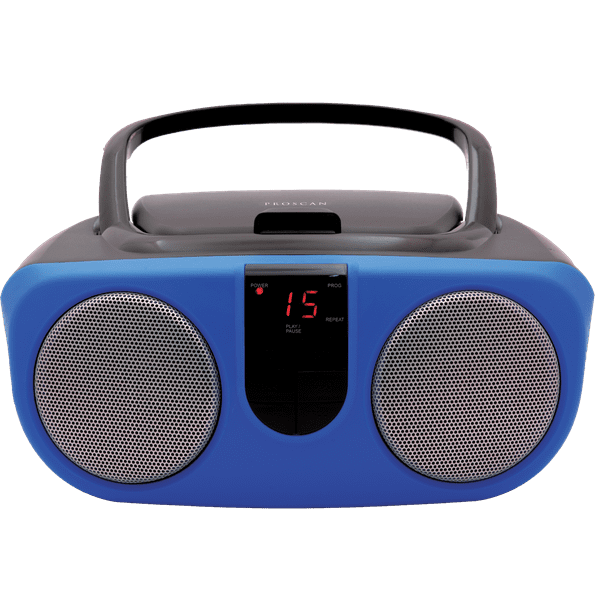 Proscan Portable CD Radio Boombox, Blue, PRCD243M - Walmart.com