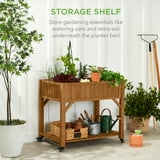 Best Choice Products Raised Mobile Herb Garden Bed Planter w/ Lockable ...