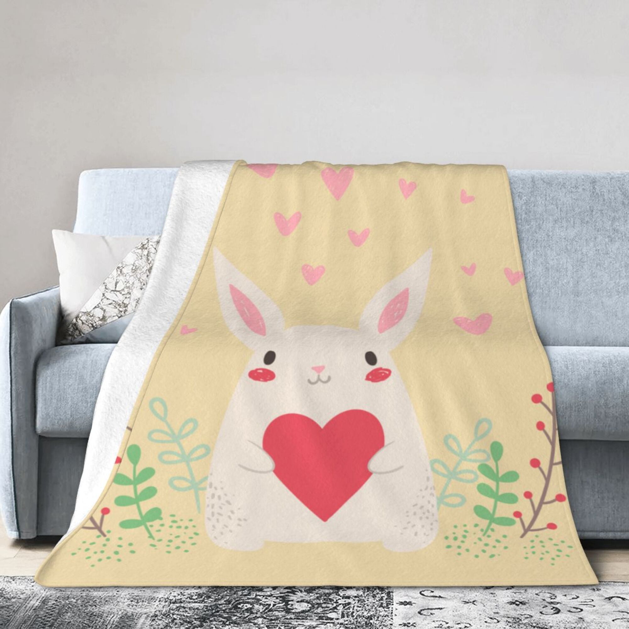 DouZhe Ultra-Soft Micro Fleece Lightweight Flannel Bed Blanket, Cartoon ...