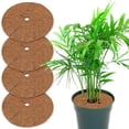 3 Pack Coconut Fiber Plant Mulch Rings, 11.8" Natural Coir Weed Control ...