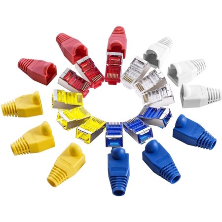 Cat6 RJ45 Connector 20 pcs, Cat6 RJ45 Plugs Shielded Cat6A RJ45 STP ...